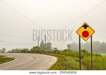 Signs On Sharp Curve Image & Photo (Free Trial) | Bigstock