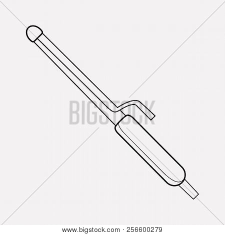 Curling Iron Icon Line Image & Photo (Free Trial) | Bigstock
