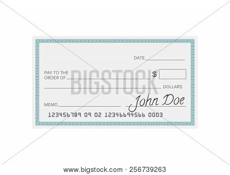 Blank Check Template Vector & Photo (Free Trial) | Bigstock