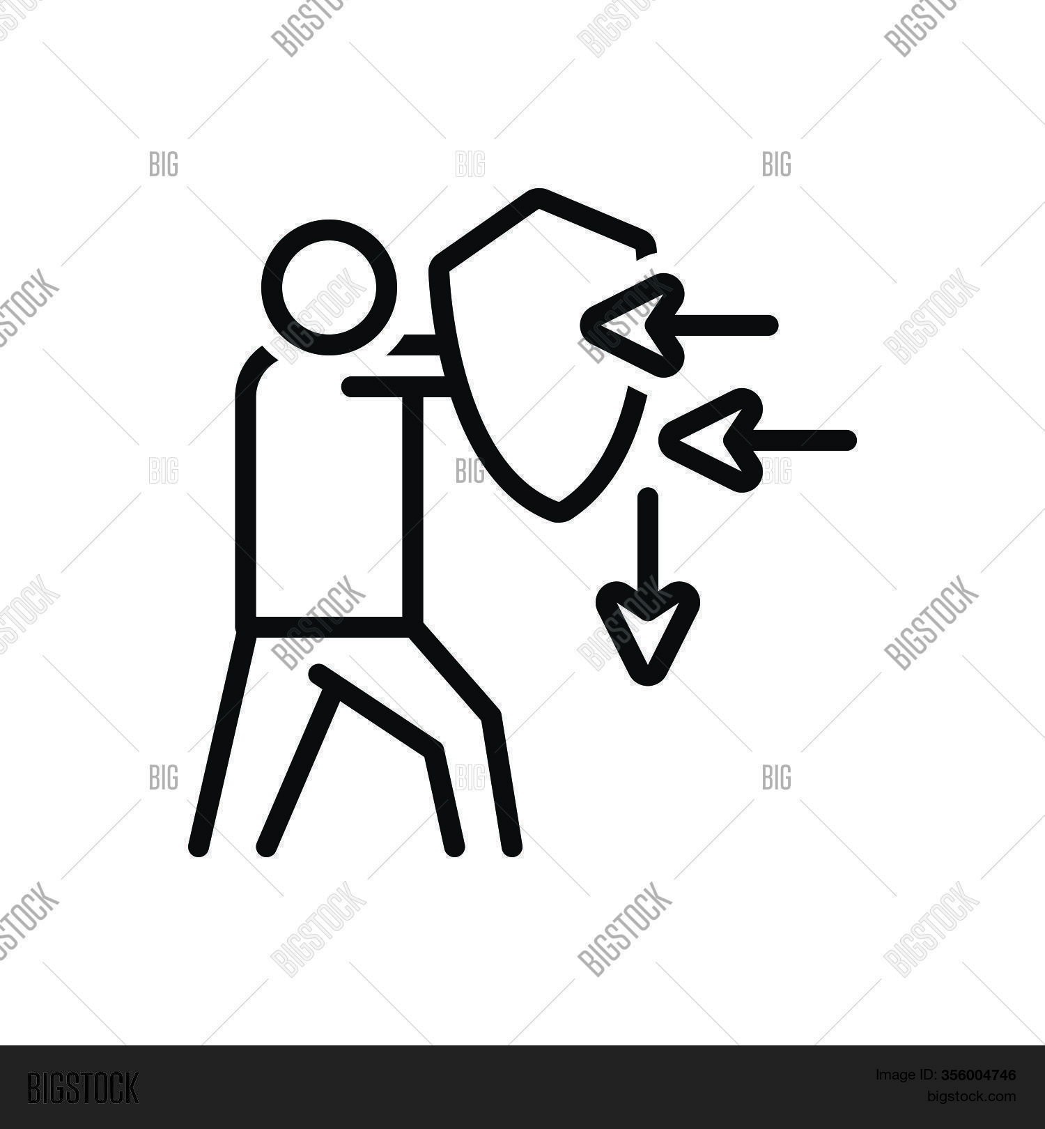 Black Line Icon Vector & Photo (Free Trial) | Bigstock