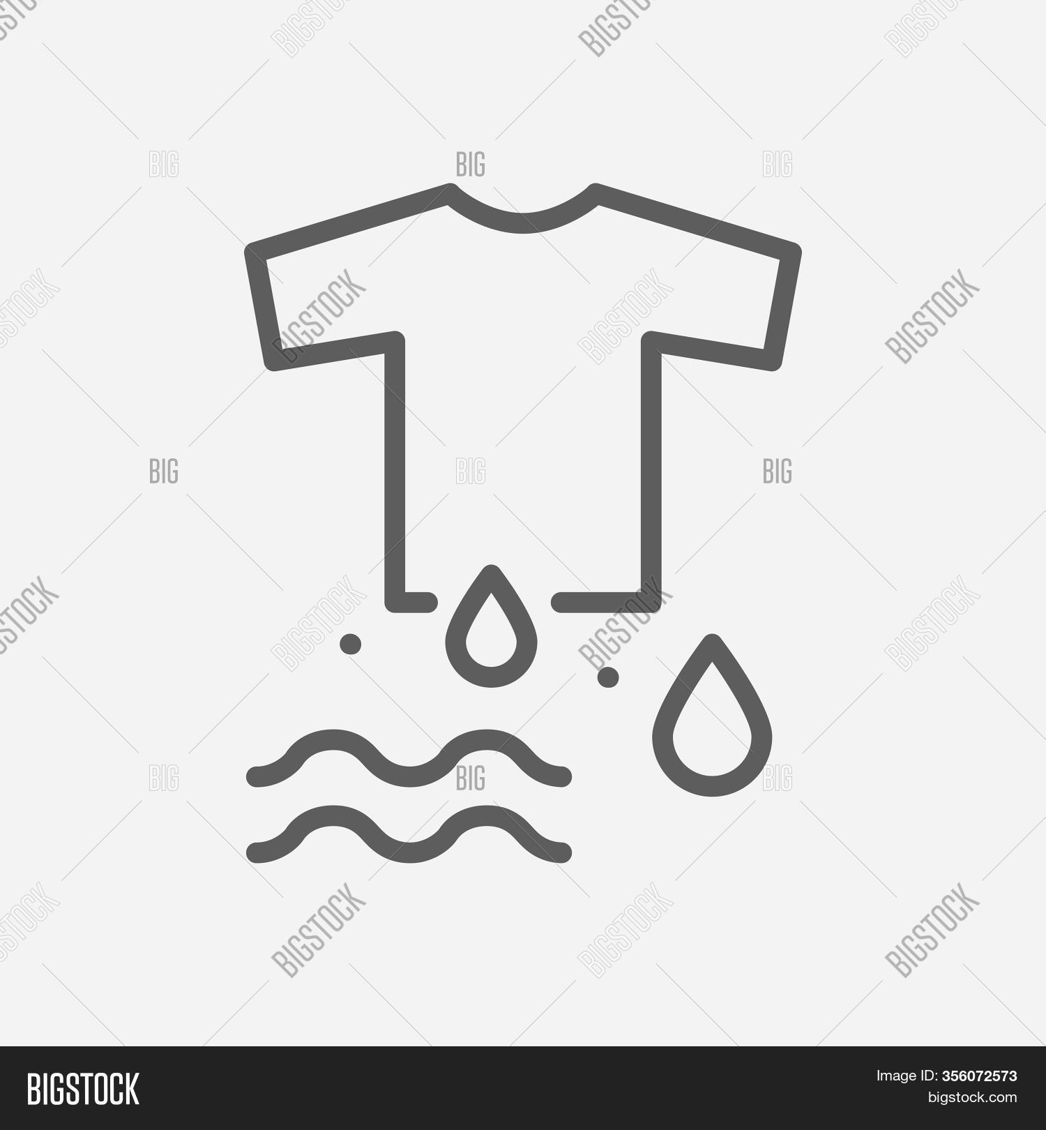 Wet Clothes Icon Line Image & Photo (Free Trial) | Bigstock