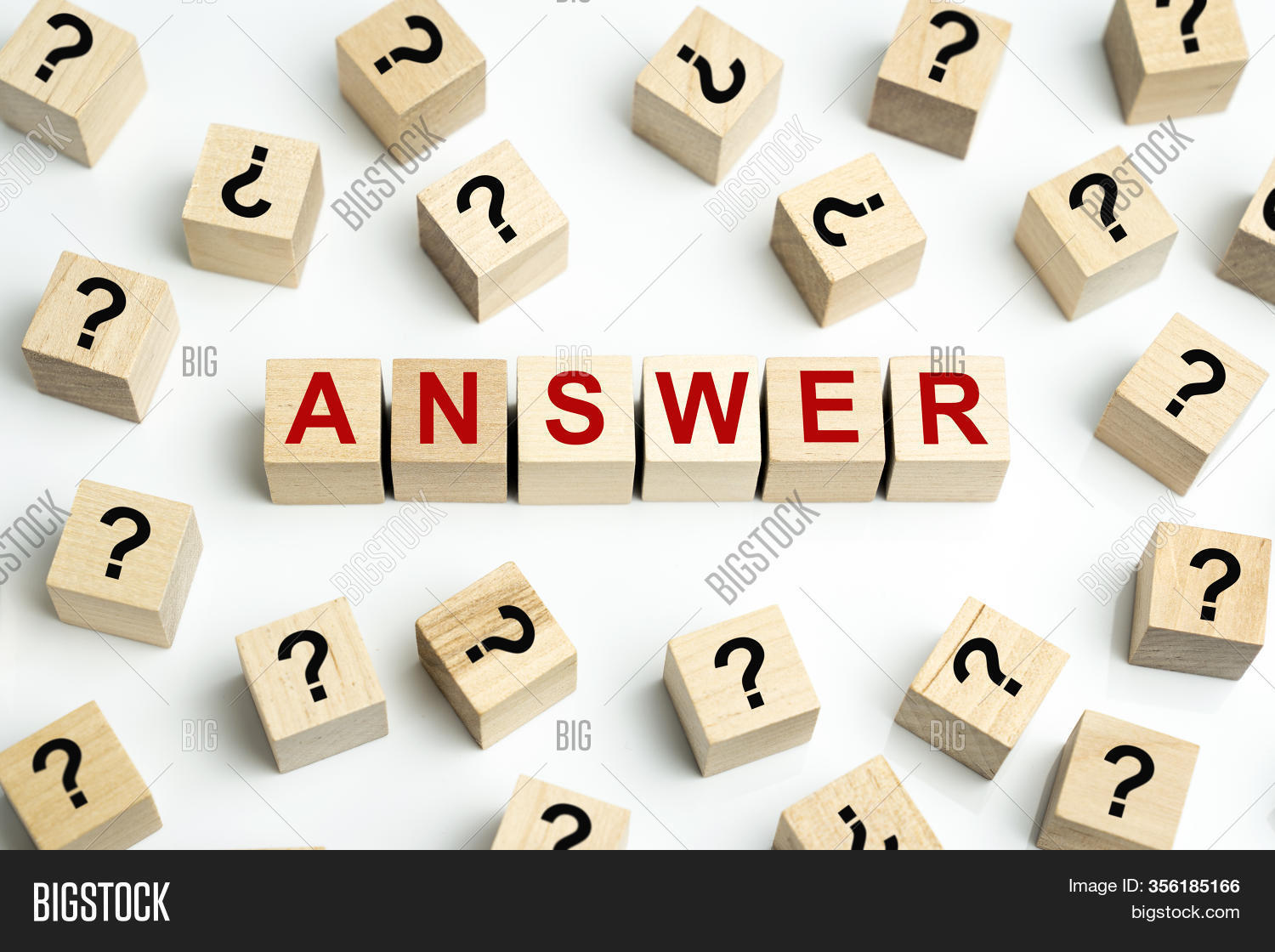 Answer Wood Cubes Image & Photo (Free Trial) | Bigstock
