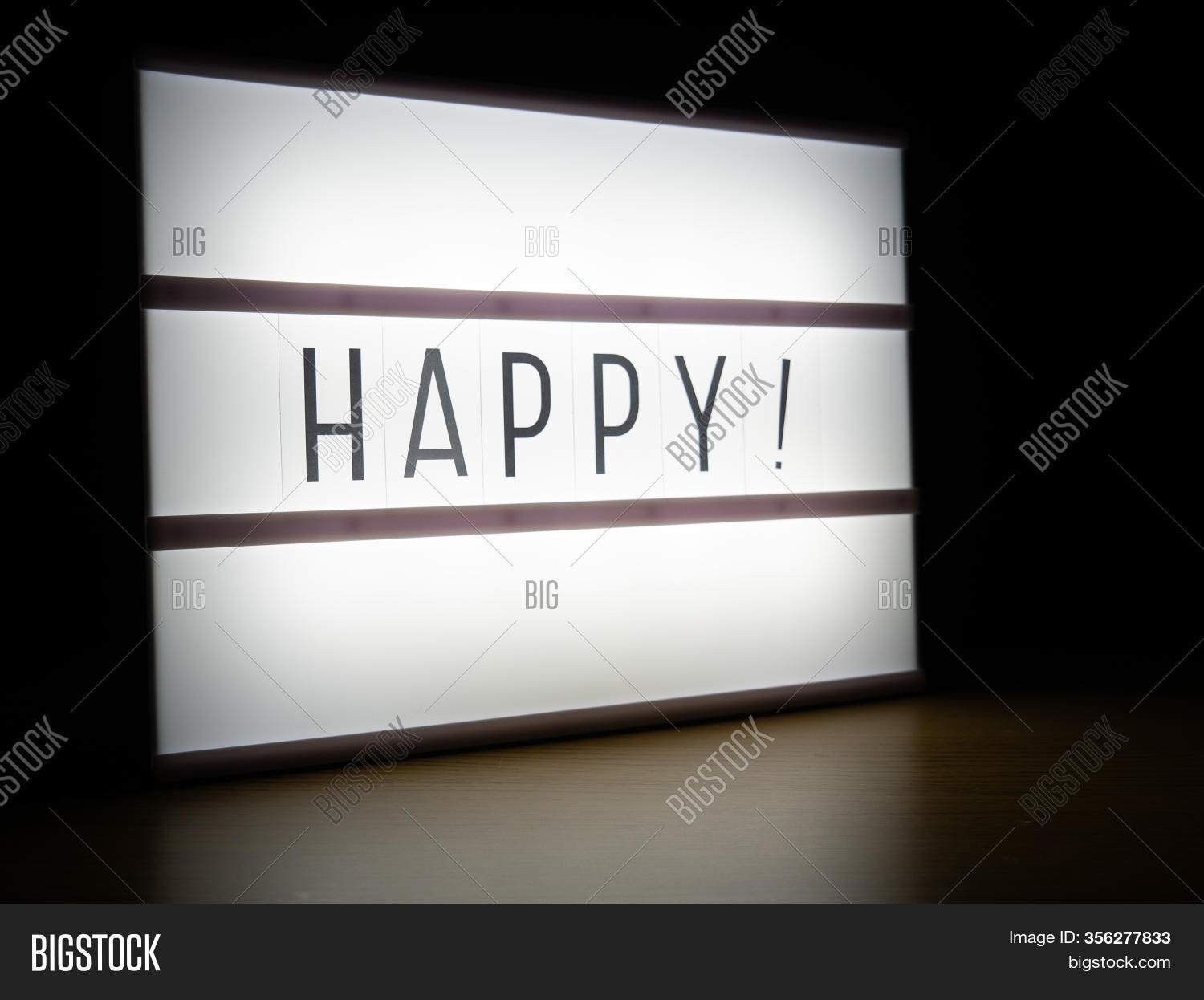 Led Light Box Happy Image & Photo (Free Trial) | Bigstock