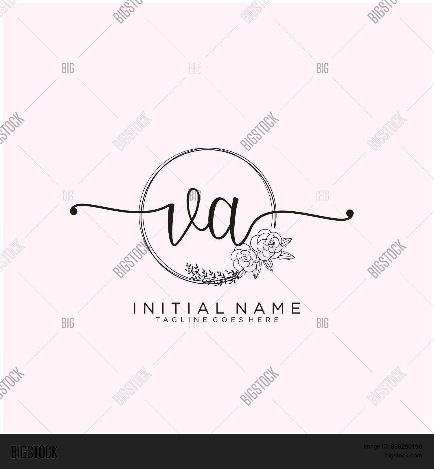 Va Letter Initial Vector & Photo (Free Trial) | Bigstock