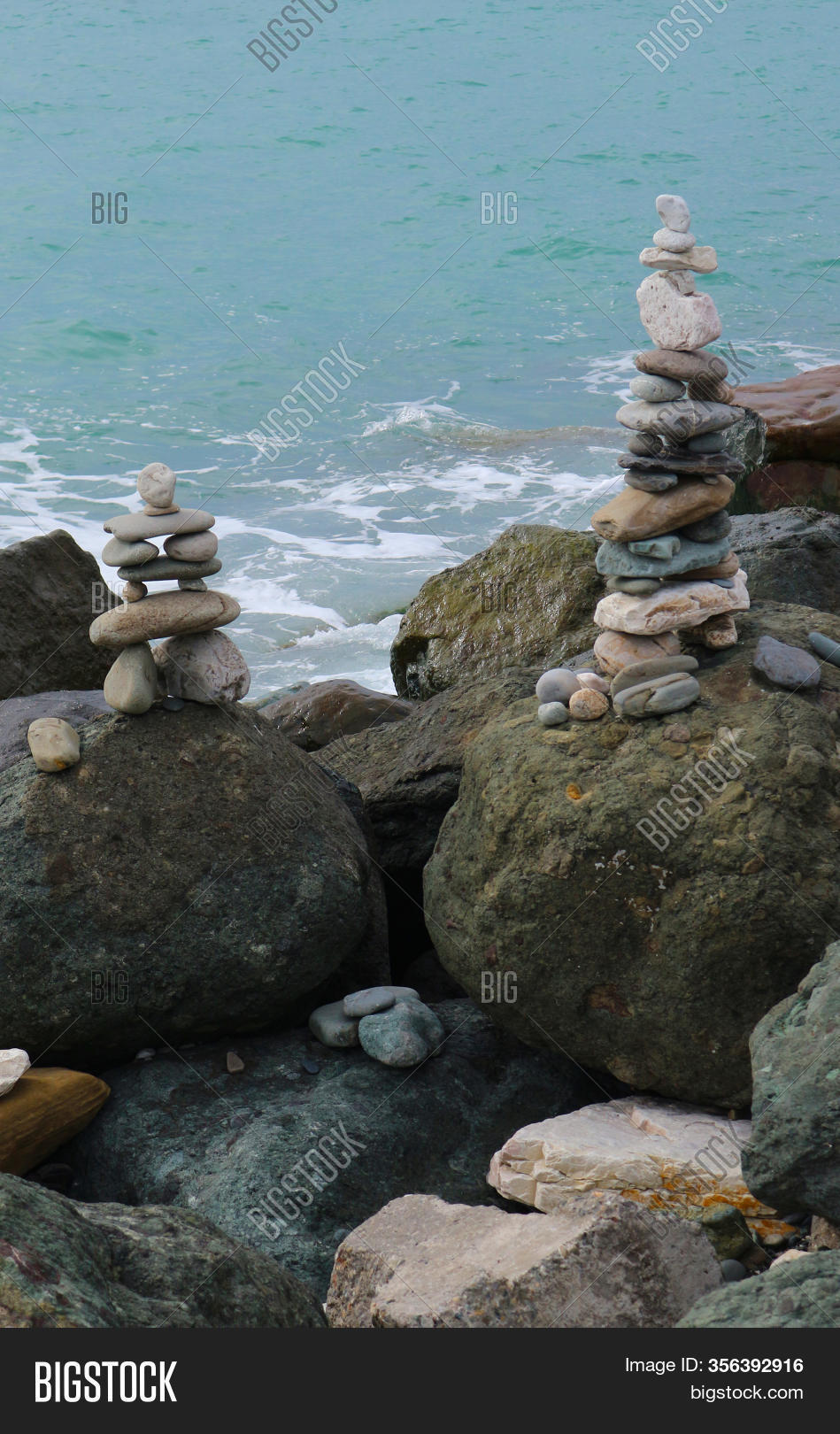 Stone Cairn On Image & Photo (Free Trial) | Bigstock