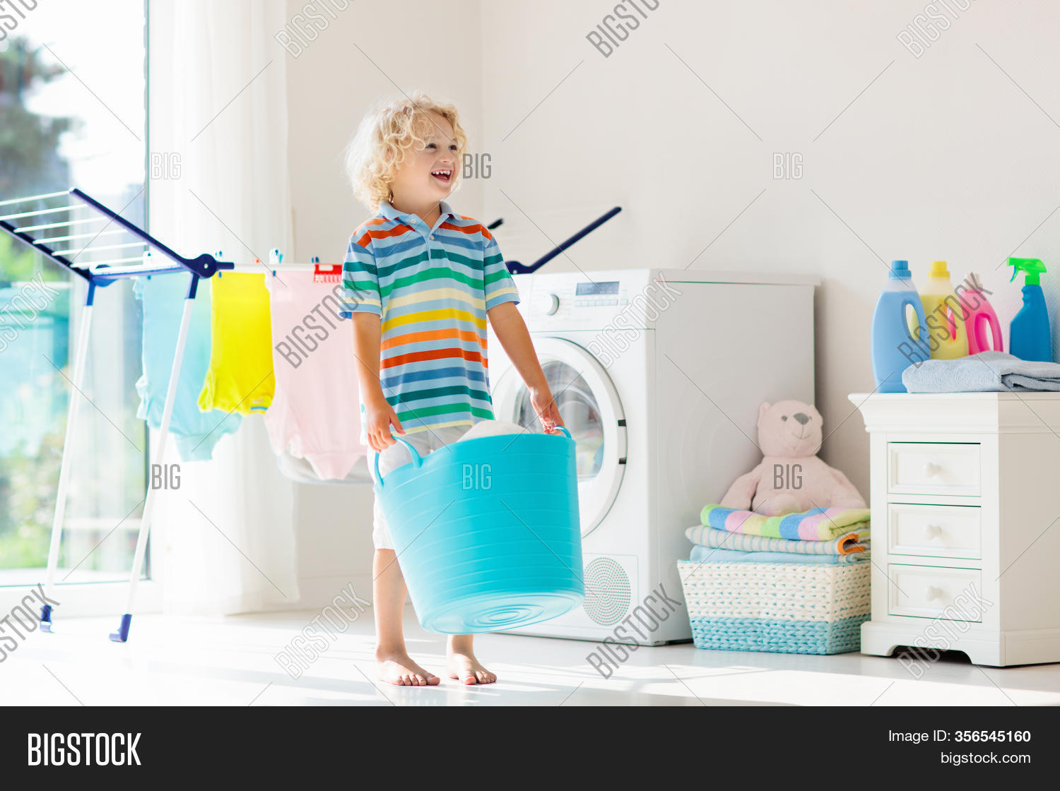 Child Laundry Room Image & Photo (Free Trial) | Bigstock