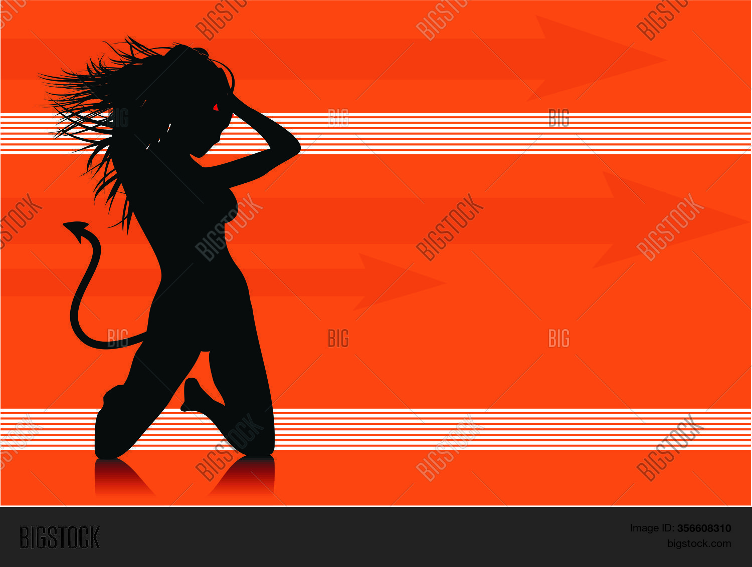 Demon Girl Shadow Vector & Photo (Free Trial) | Bigstock