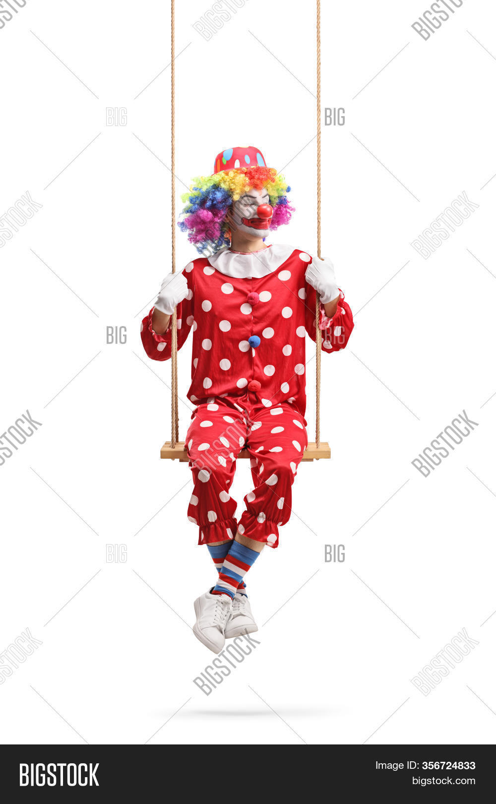 Clown Sitting On Swing Image & Photo (Free Trial) | Bigstock