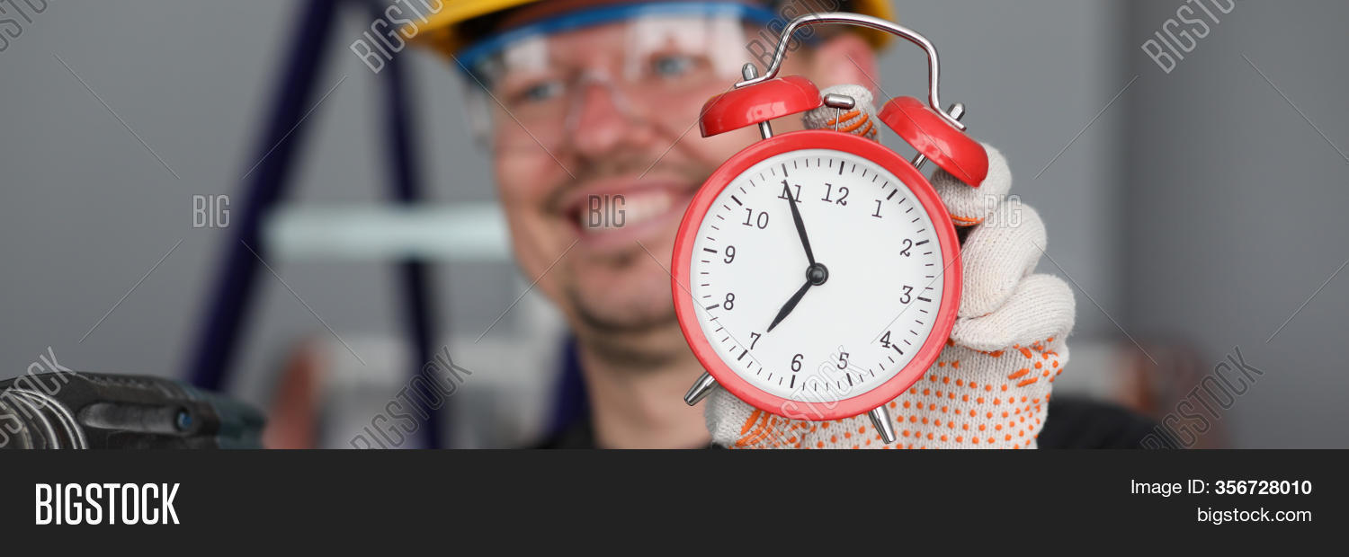 Close- View Red Clock Image & Photo (Free Trial) | Bigstock