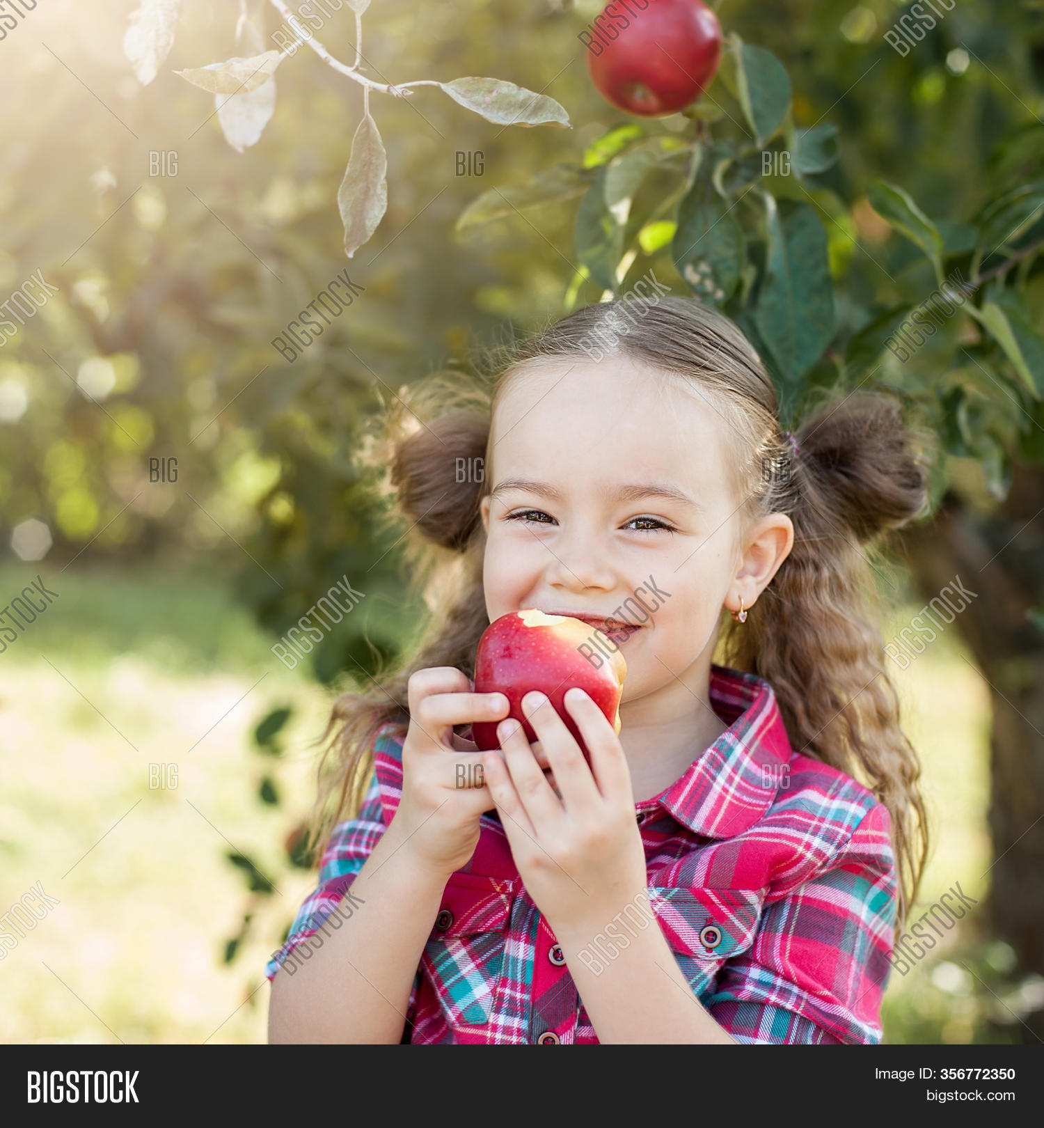 Girl Apple Apple Image & Photo (Free Trial) | Bigstock
