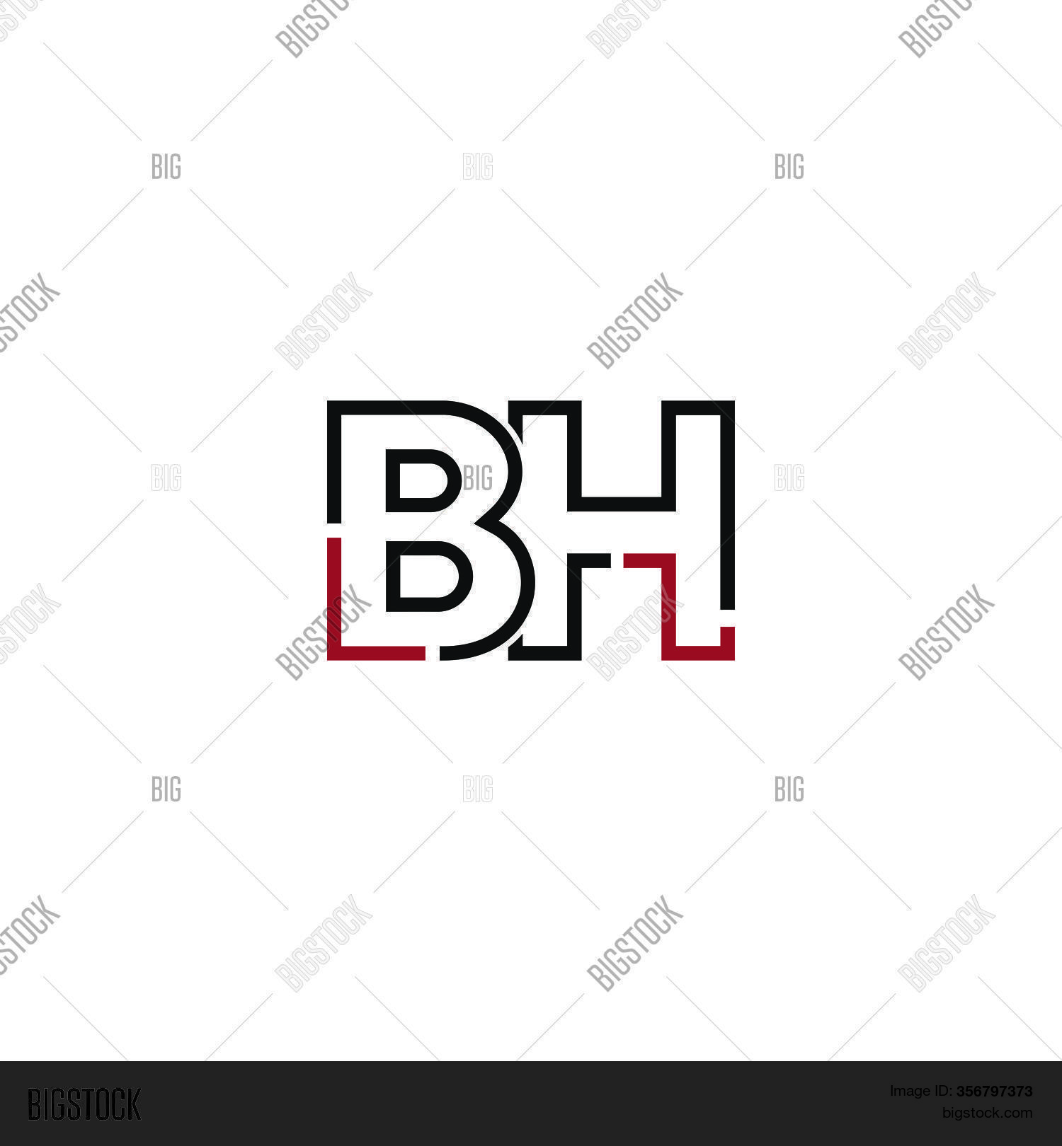 Letter Bh Logo Icon Vector & Photo (Free Trial) | Bigstock