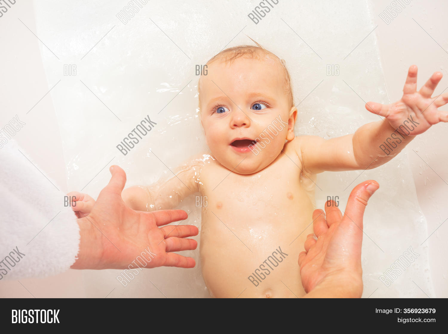 Laughing Baby Splash Image & Photo (Free Trial) | Bigstock