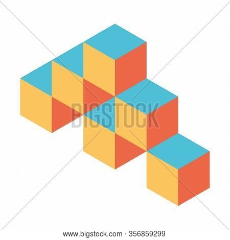 Pyramid Cubes 3 Retro Vector & Photo (Free Trial) | Bigstock