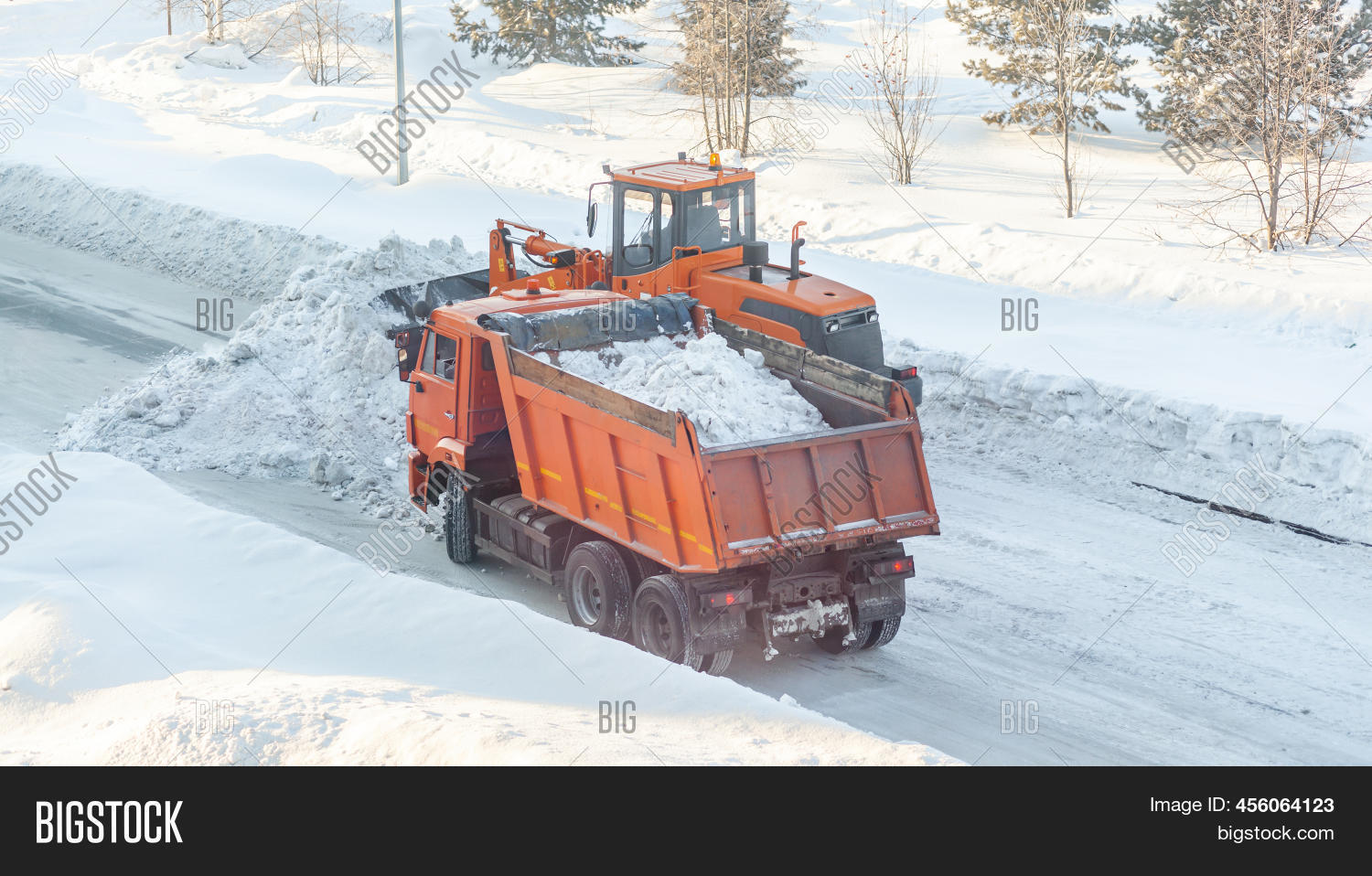 Big Orange Tractor Image & Photo (Free Trial) | Bigstock