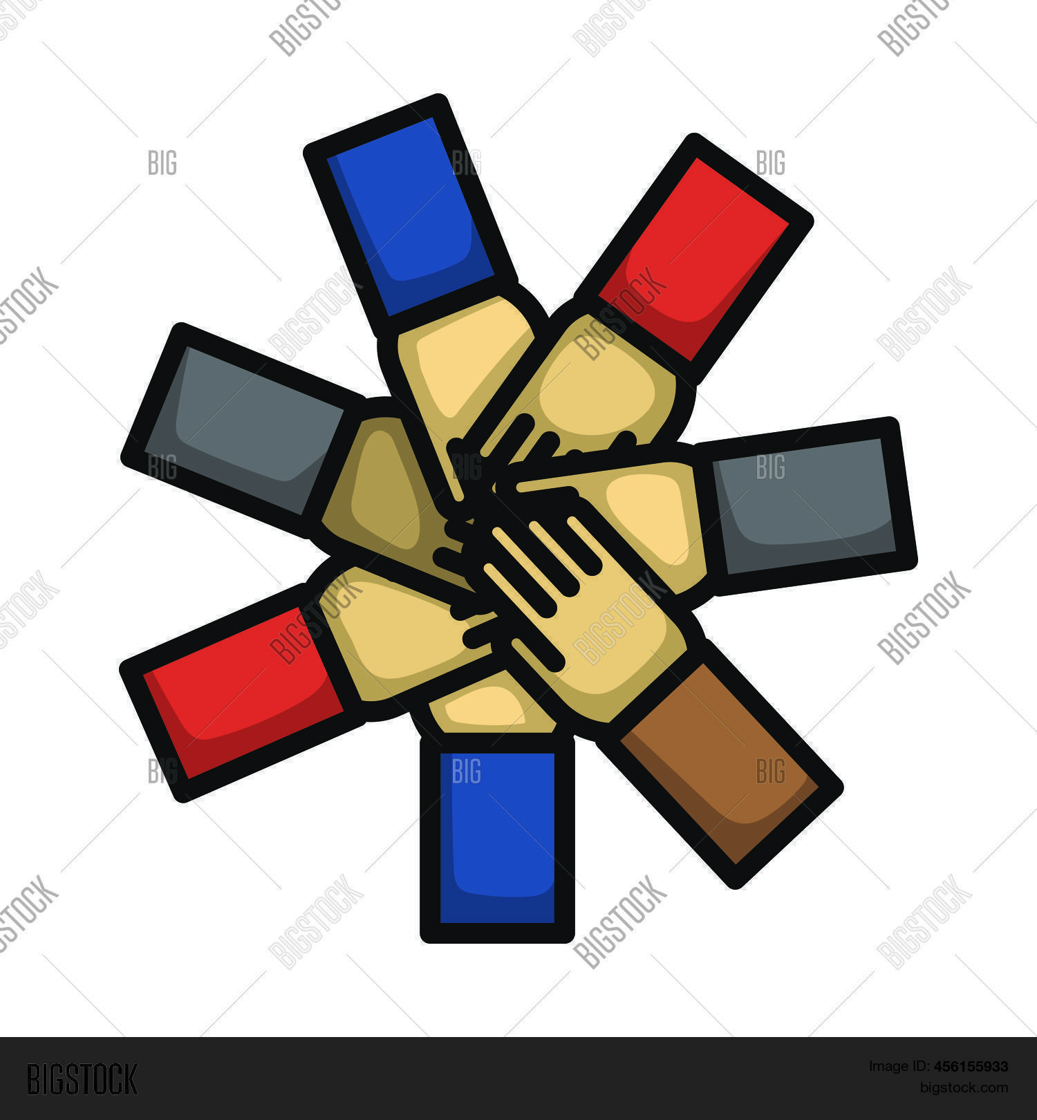 Unity Teamwork Icon. Vector & Photo (Free Trial) | Bigstock