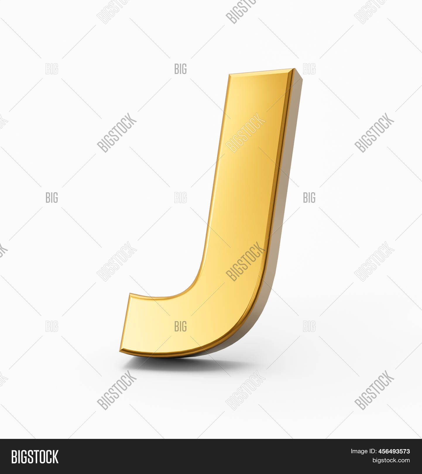 Golden Alphabet J On Image & Photo (Free Trial) | Bigstock
