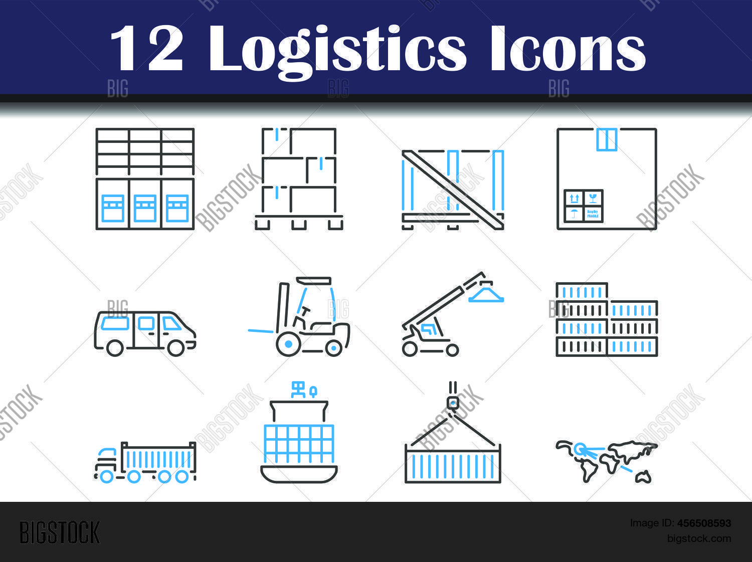 Logistics Icon Set. Vector & Photo (Free Trial) | Bigstock