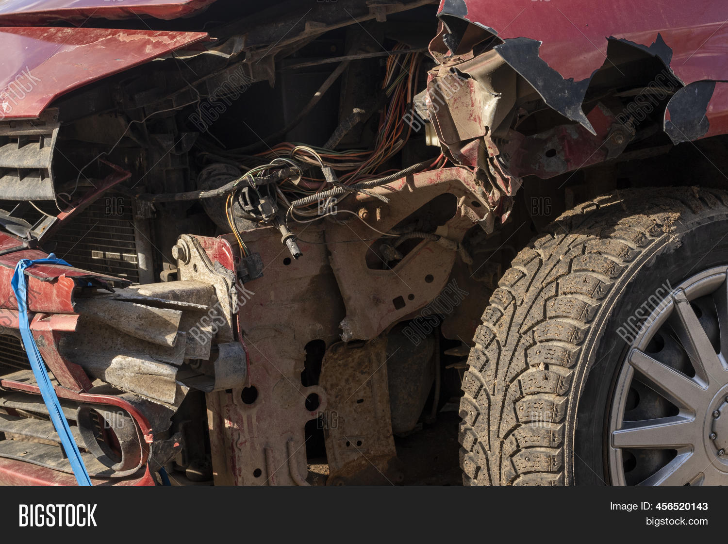 Broken Corner Red Car Image & Photo (Free Trial) | Bigstock