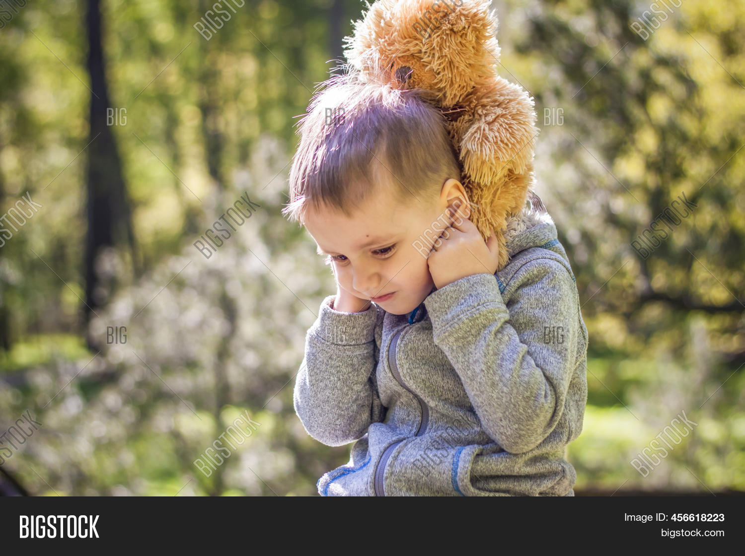Cute Boy Playing Bear Image & Photo (Free Trial) | Bigstock