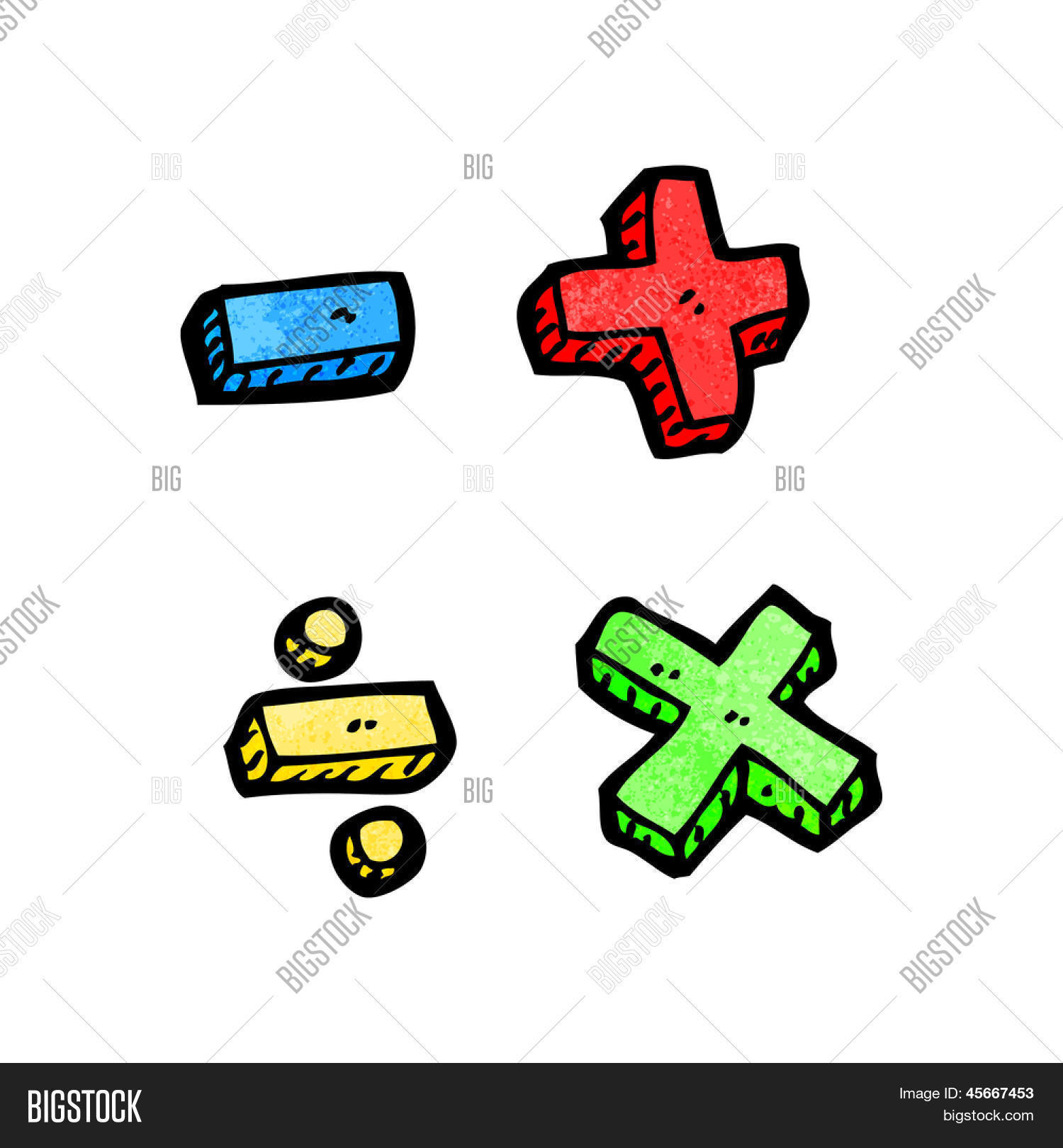 Cartoon Math Symbols Image & Photo (Free Trial) | Bigstock