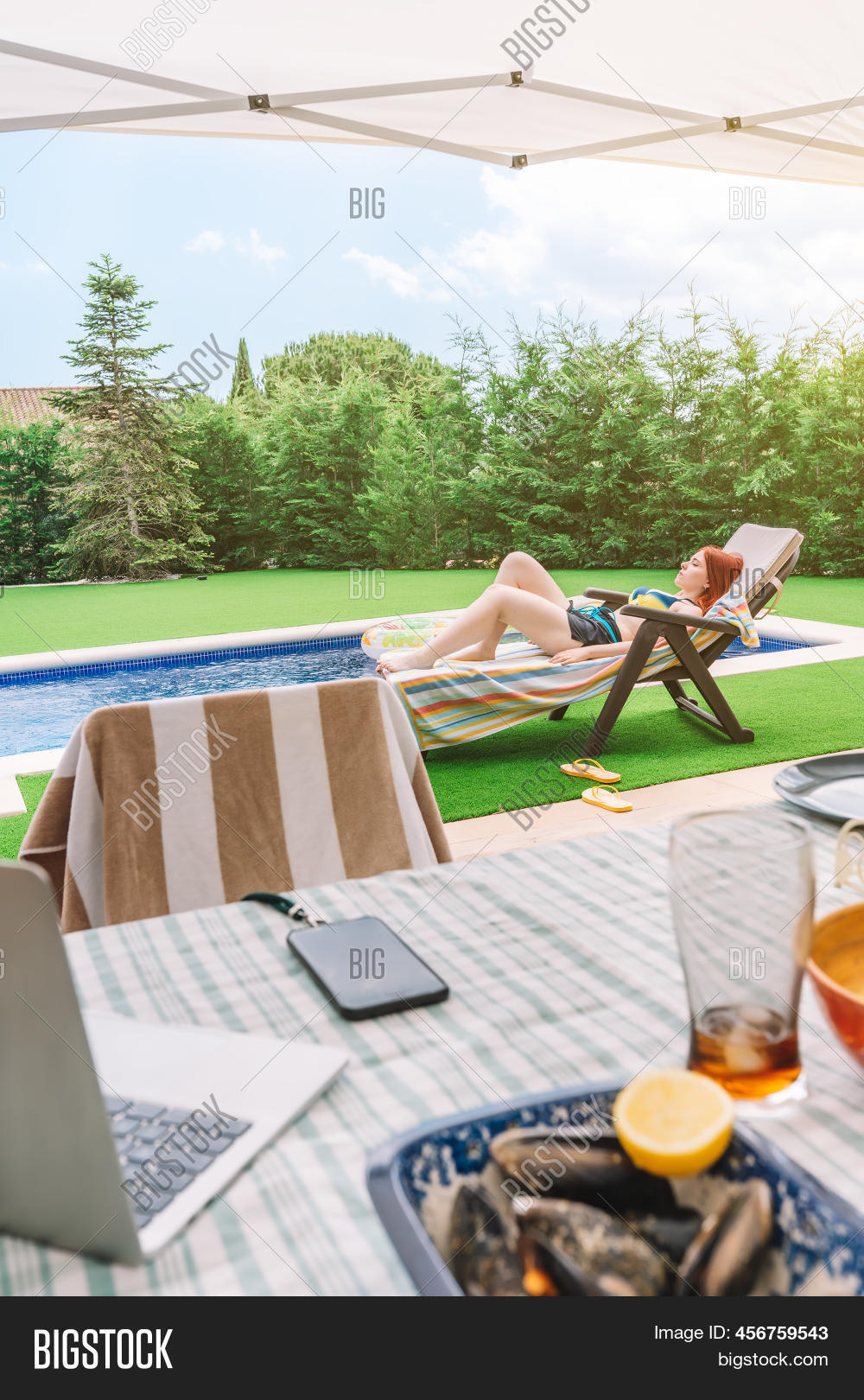 Scene Table On Terrace Image & Photo (Free Trial) | Bigstock