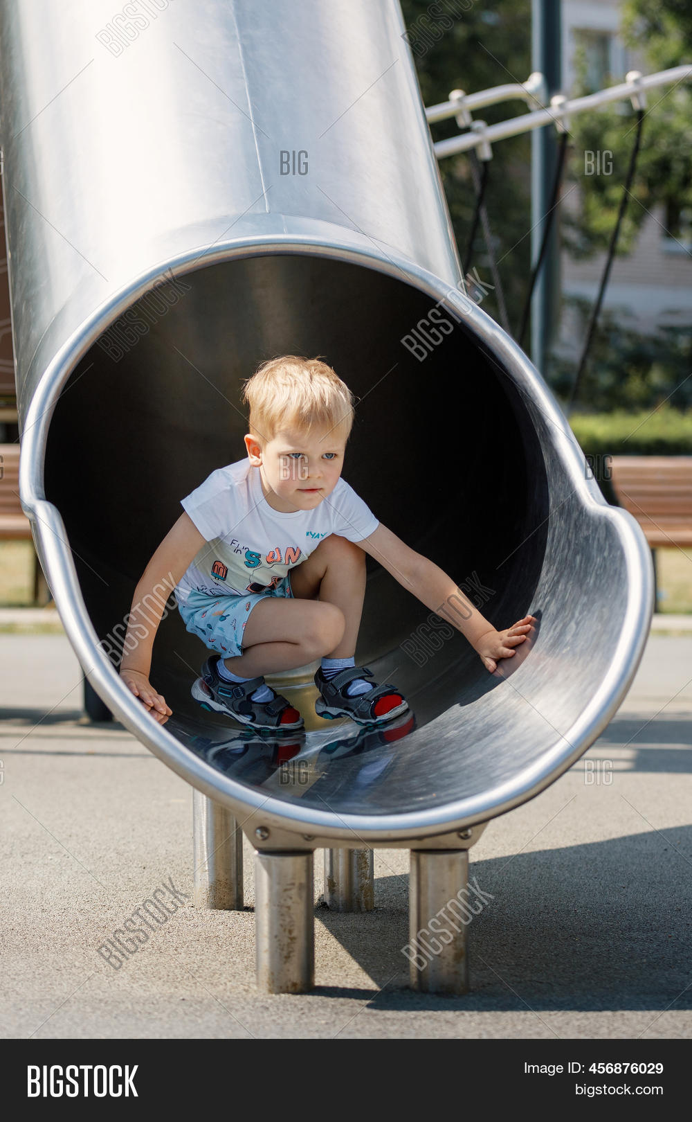 Joyful Kid Sliding Image & Photo (Free Trial) | Bigstock