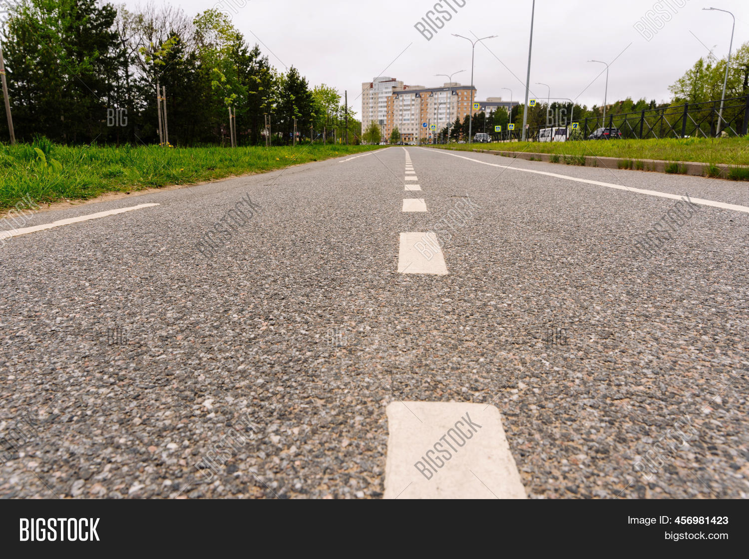 Empty City Bike Path Image & Photo (Free Trial) | Bigstock