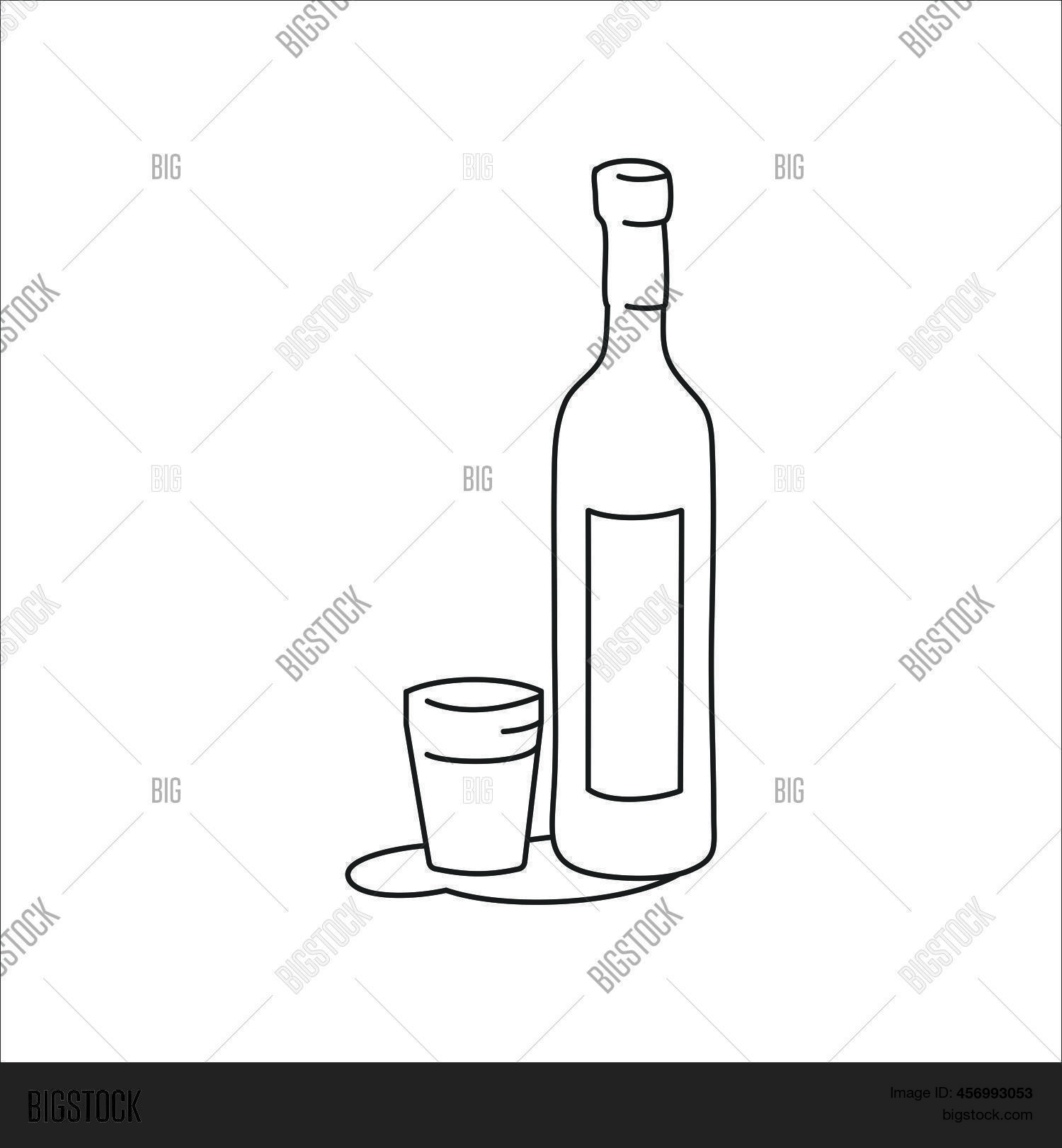 Vodka Bottle Glass Vector & Photo (Free Trial) | Bigstock