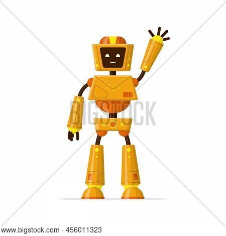 Cute Robot Waving Vector & Photo (Free Trial) | Bigstock