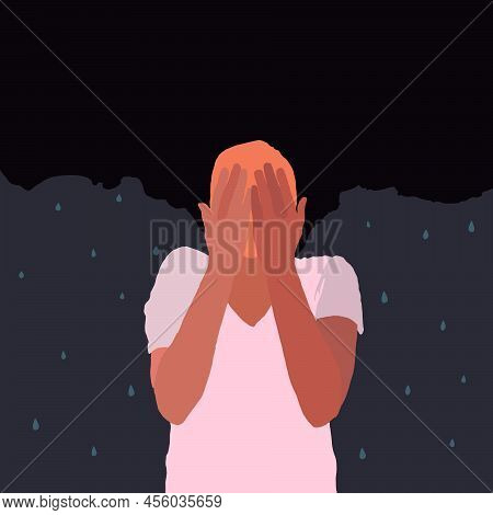 Crying Girl Covers Vector & Photo (Free Trial) | Bigstock