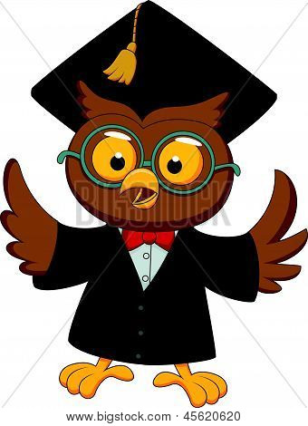 Wise Owl Cartoon Vector & Photo (Free Trial) | Bigstock