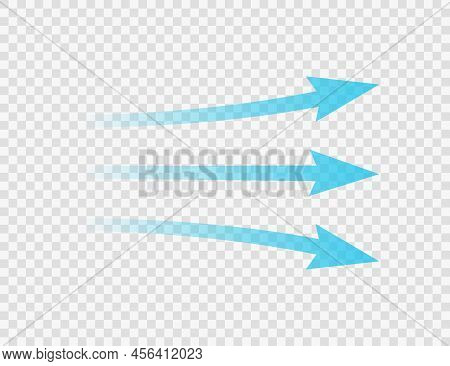 Air Flow. Blue Arrow Vector & Photo (Free Trial) | Bigstock