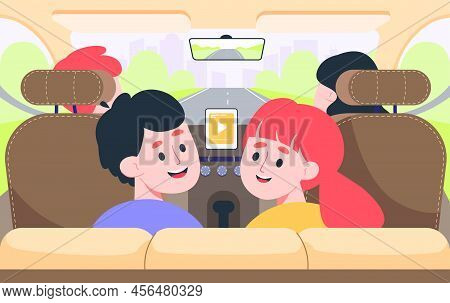 Kids Sitting On Back Vector & Photo (Free Trial) | Bigstock