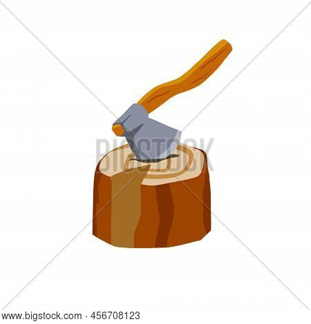 Axe Log. Felling Vector & Photo (Free Trial) | Bigstock