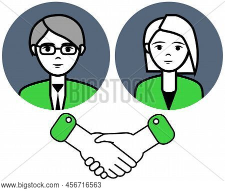 Agreement, Cooperation, Teamwork Concept. Symbol Of Partnership Or ...