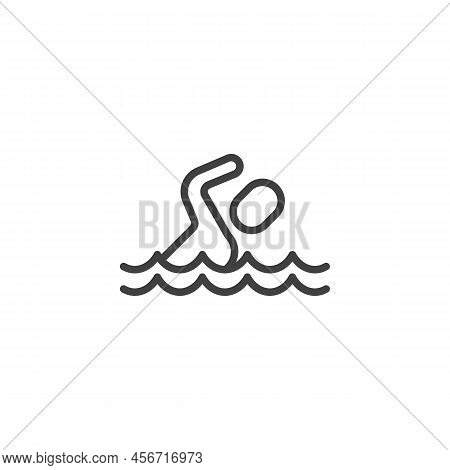 Man Swimming Line Vector & Photo (Free Trial) | Bigstock