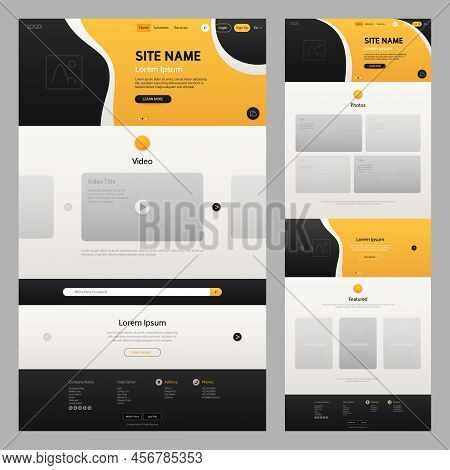 Black Yellow Website Vector & Photo (Free Trial) | Bigstock