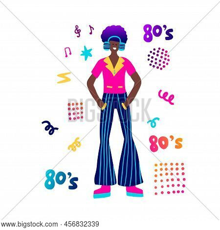 80s Retro Party Man Vector & Photo (Free Trial) | Bigstock
