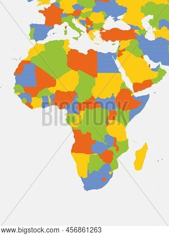 Africa Blank Map. Vector & Photo (Free Trial) | Bigstock
