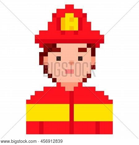 Firefighter Pixel Vector & Photo (Free Trial) | Bigstock
