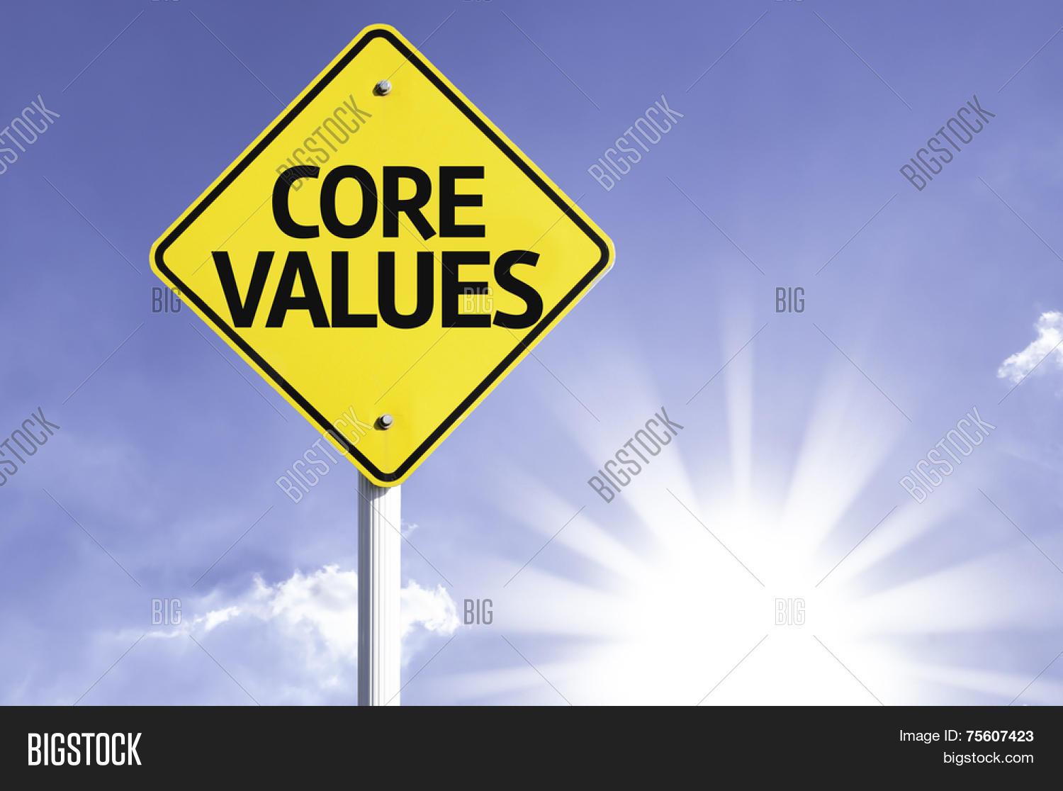 Core Values Road Sign Image & Photo (Free Trial) | Bigstock