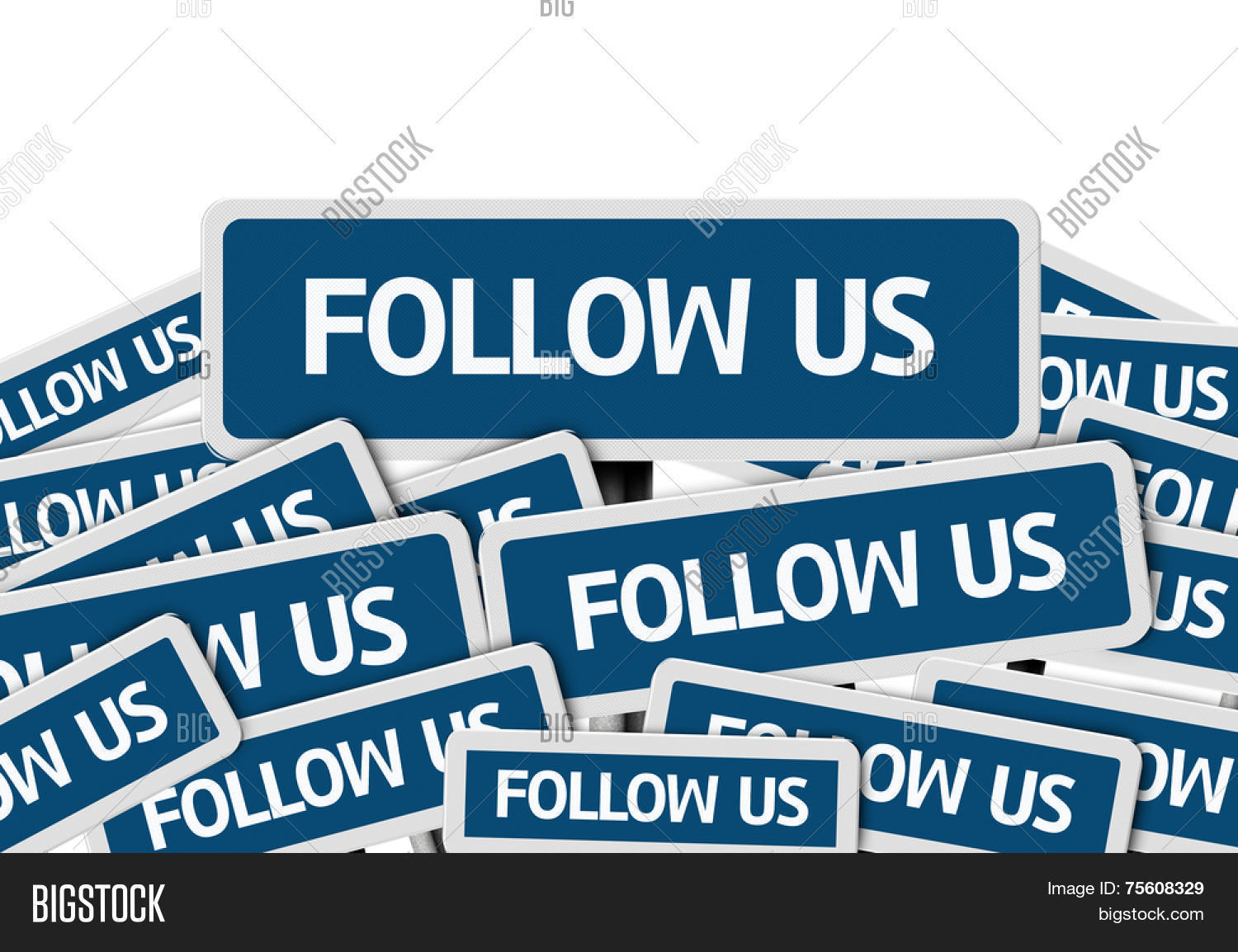 Follow Us Written On Image & Photo (Free Trial) | Bigstock