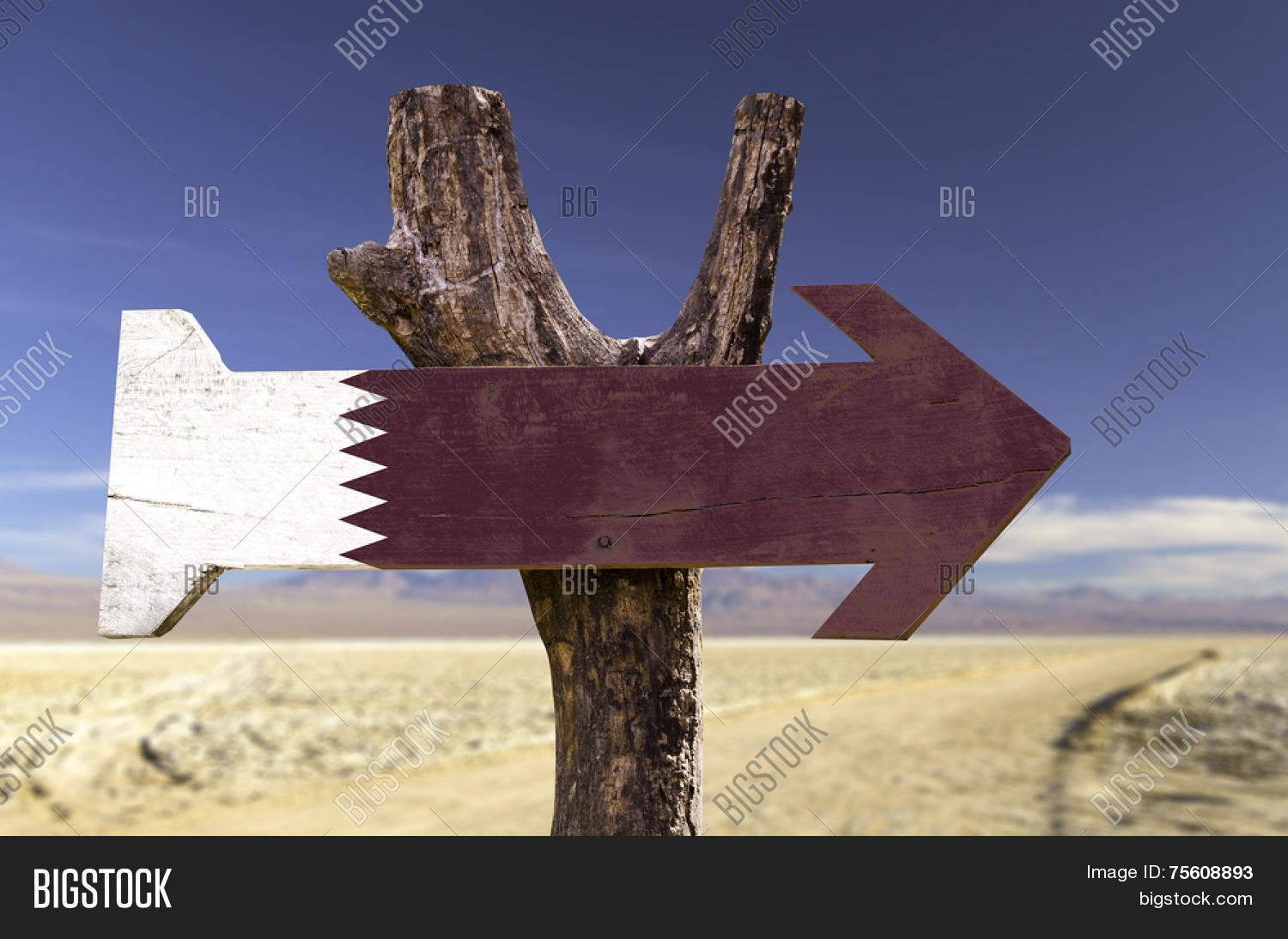 Qatar Wooden Sign Image & Photo (Free Trial) | Bigstock
