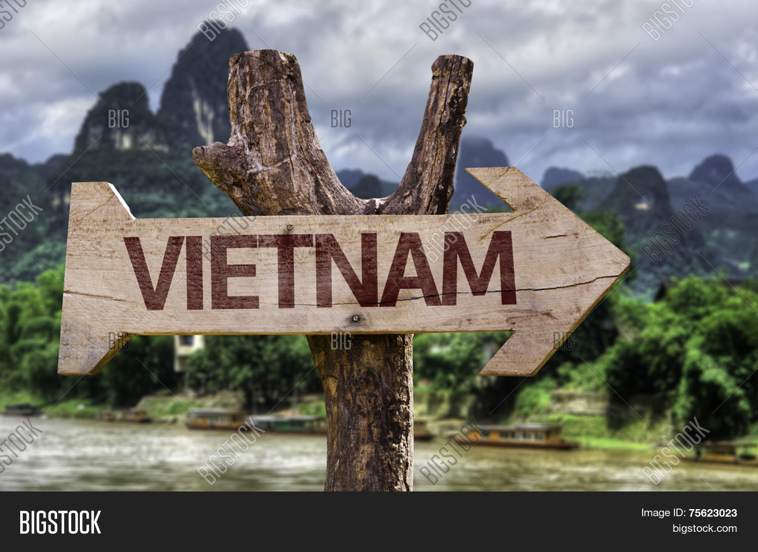 Vietnam Wooden Sign Image & Photo (Free Trial) | Bigstock