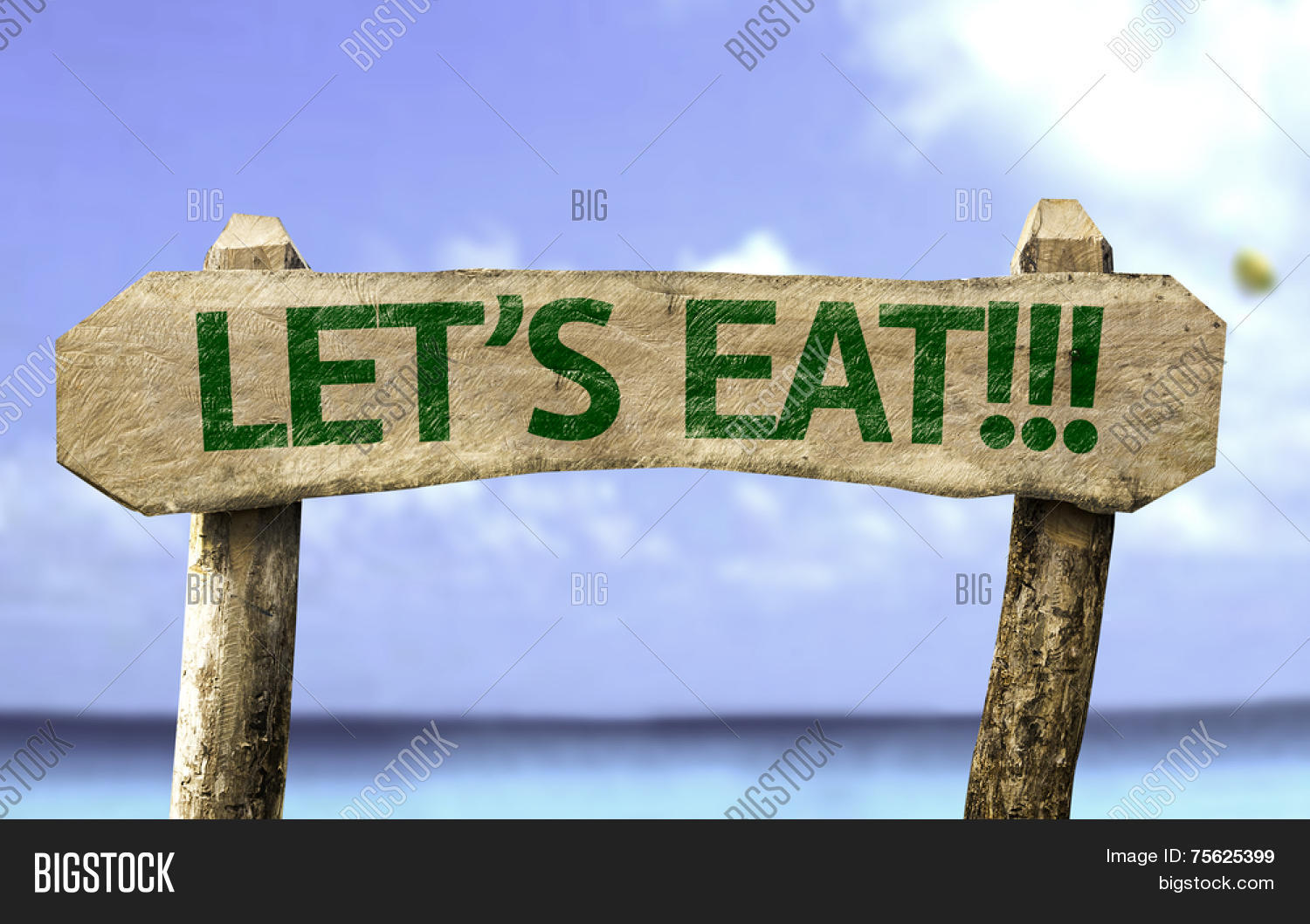 Let's Eat!! Wooden Image & Photo (Free Trial) | Bigstock