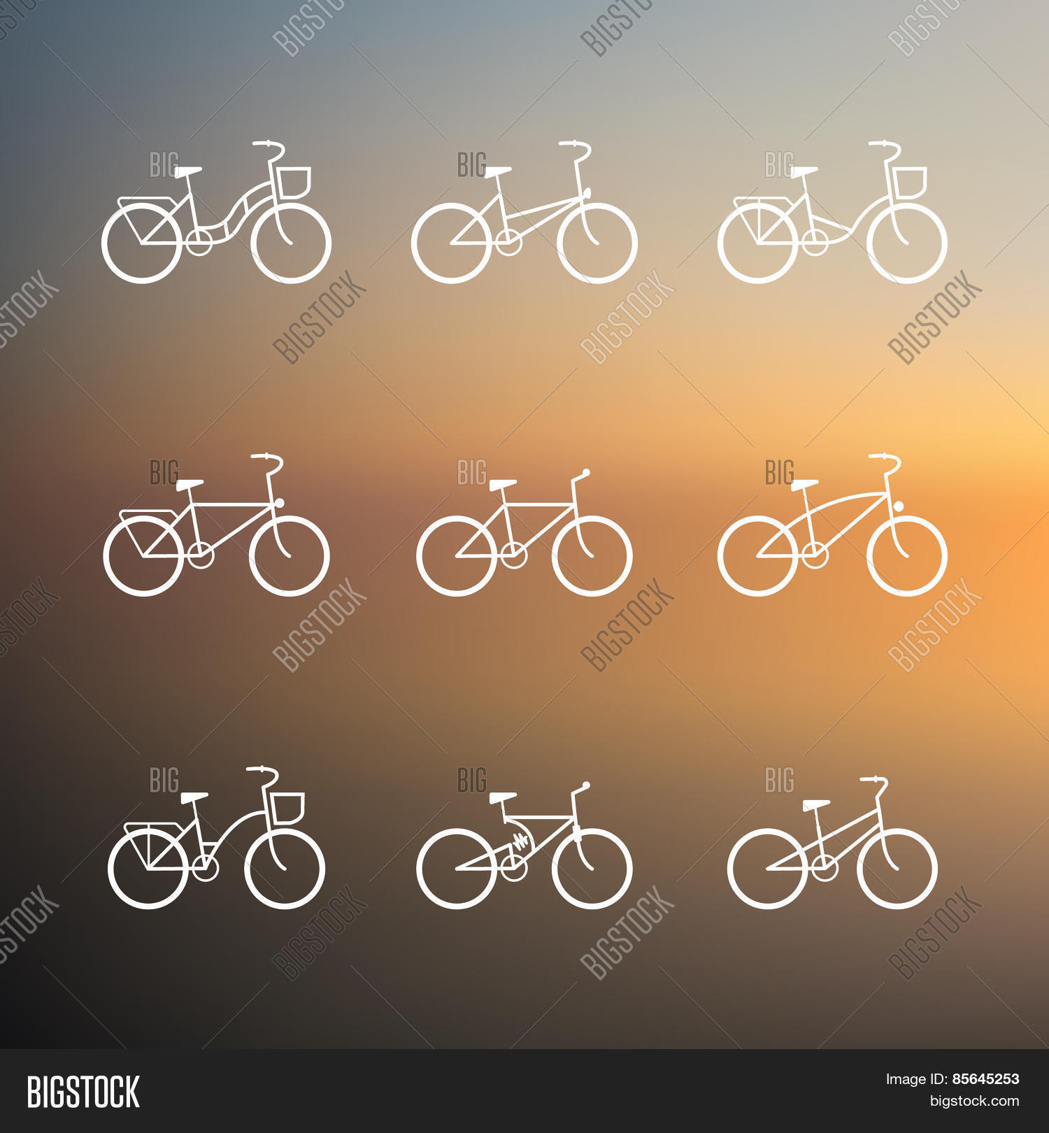 Bicycle Signs. Vector Vector & Photo (Free Trial) | Bigstock