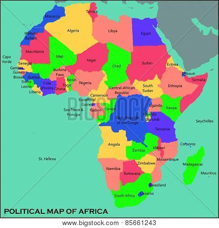 Political Map Africa Vector & Photo (Free Trial) | Bigstock