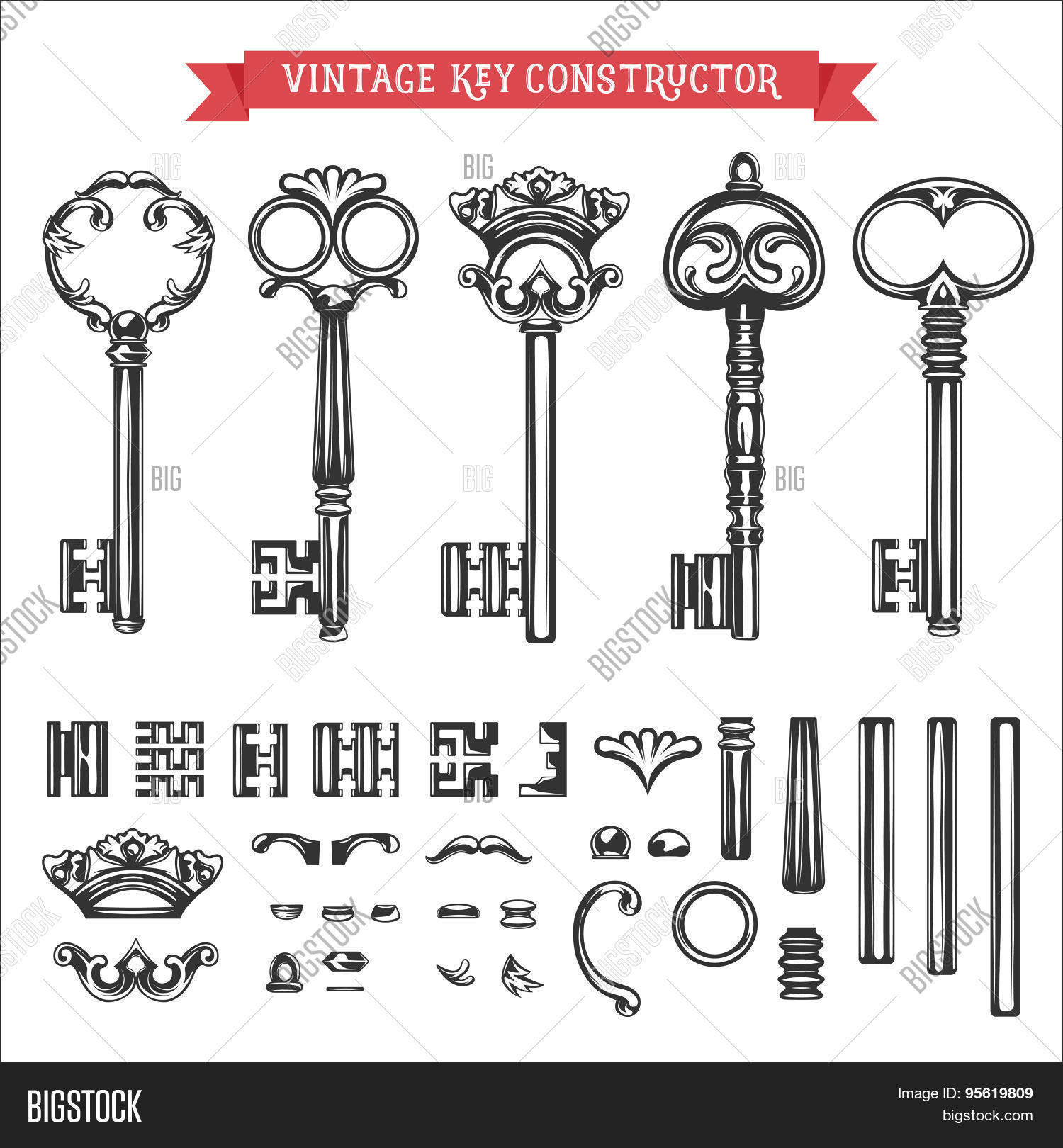 Vintage Key Vector & Photo (Free Trial) | Bigstock