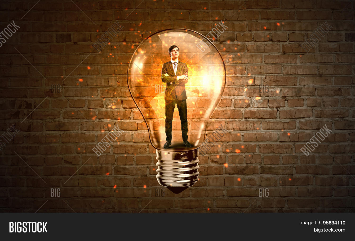 Man Holding Luminous Image & Photo (Free Trial) | Bigstock