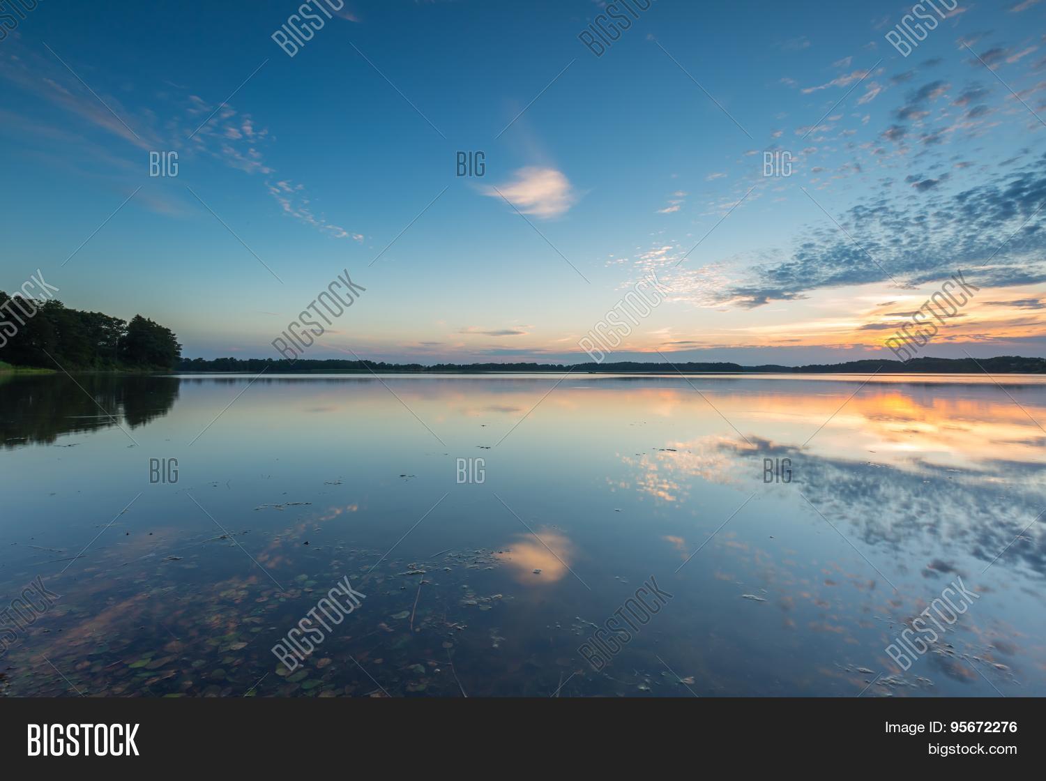 Beautiful Lake Sunset Image & Photo (Free Trial) | Bigstock